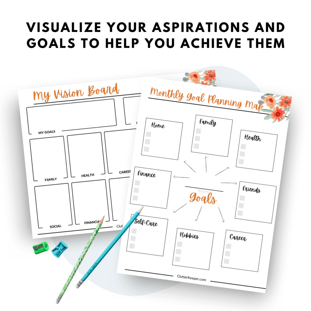 Floral Undated Yearly Planner by Clutter Keeper