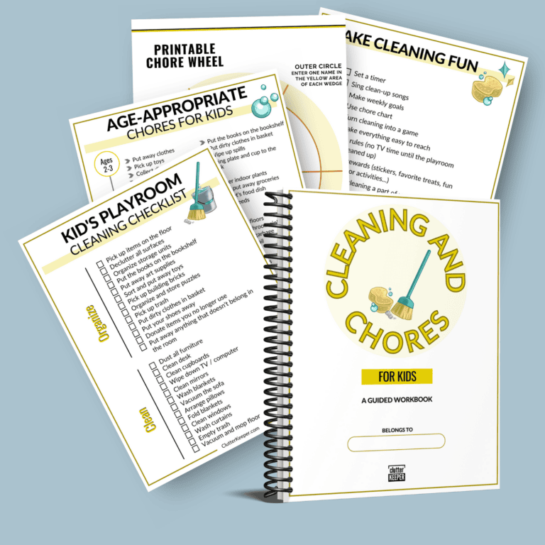 Cleaning and Chores for Kids Guided Workbook By Clutter Keeper
