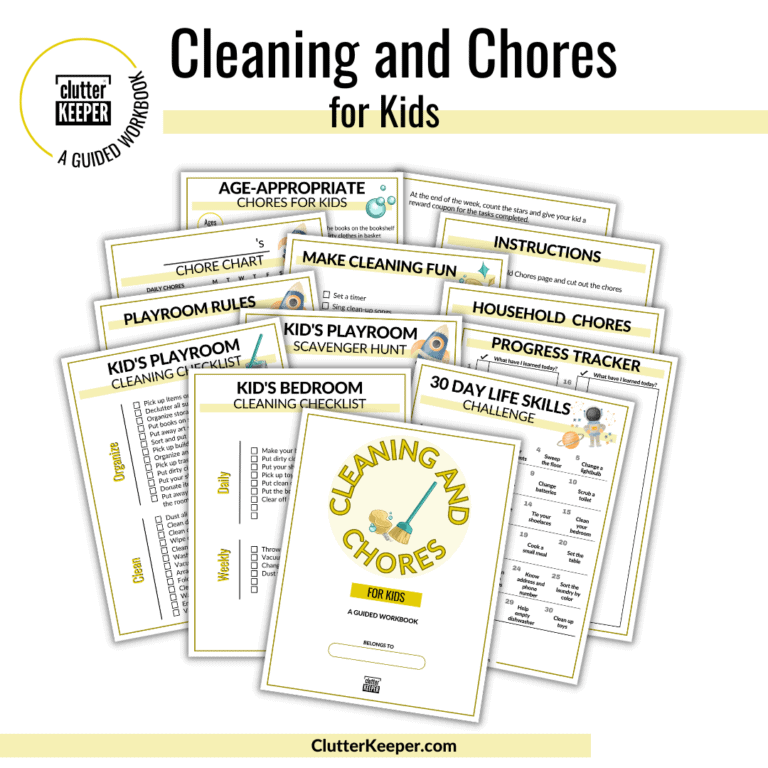 Cleaning and Chores for Kids Guided Workbook By Clutter Keeper