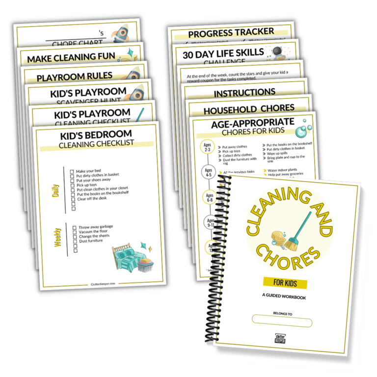Cleaning and Chores for Kids Guided Workbook By Clutter Keeper