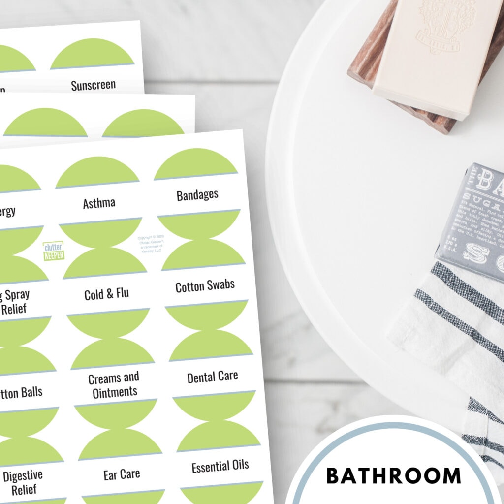Home Organization Labels - The Circle Collection By Clutter Keeper