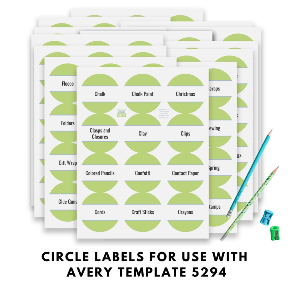 Craft Room Organization Labels By Clutter Keeper