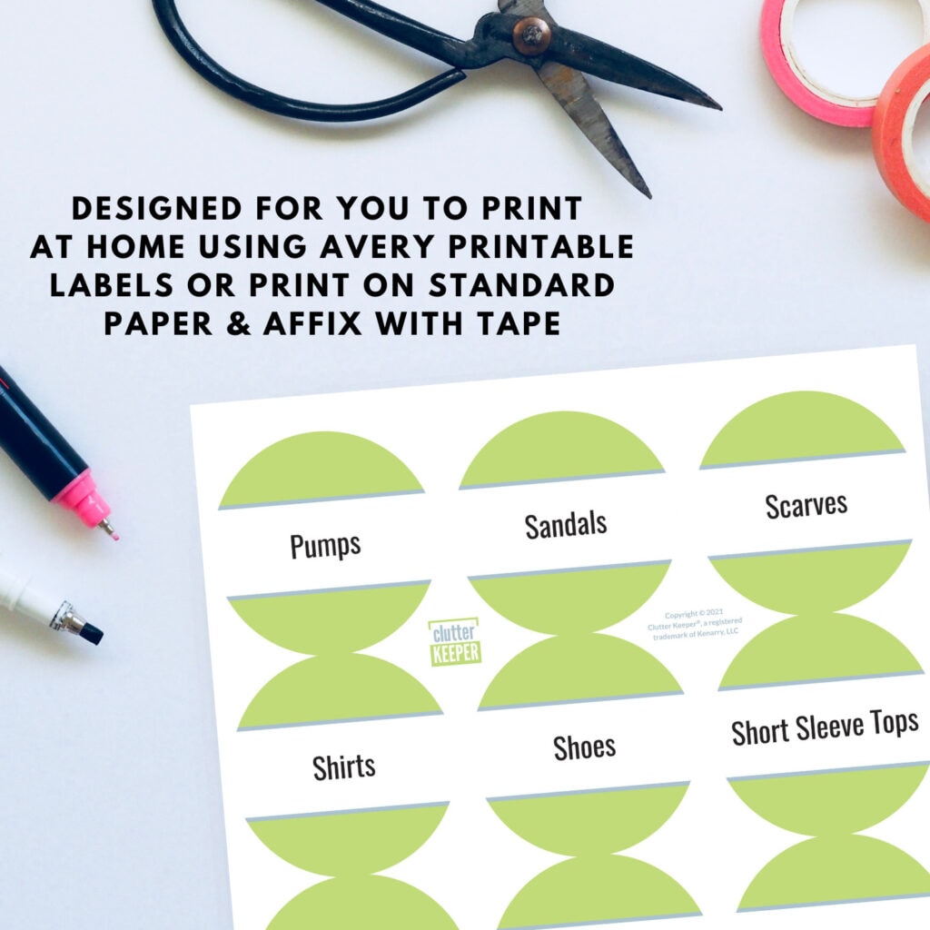 Home Organization Labels - The Circle Collection By Clutter Keeper