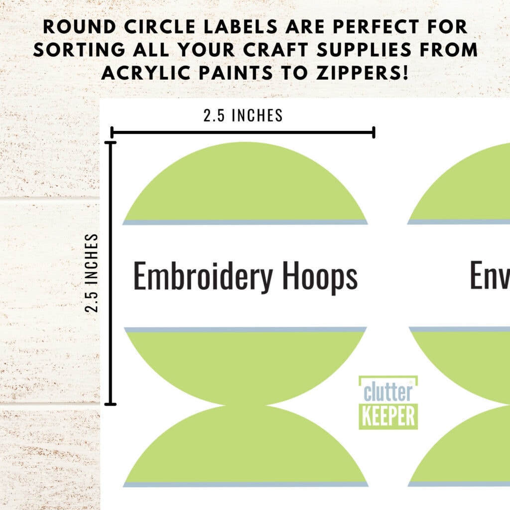 Craft Room Organization Labels By Clutter Keeper