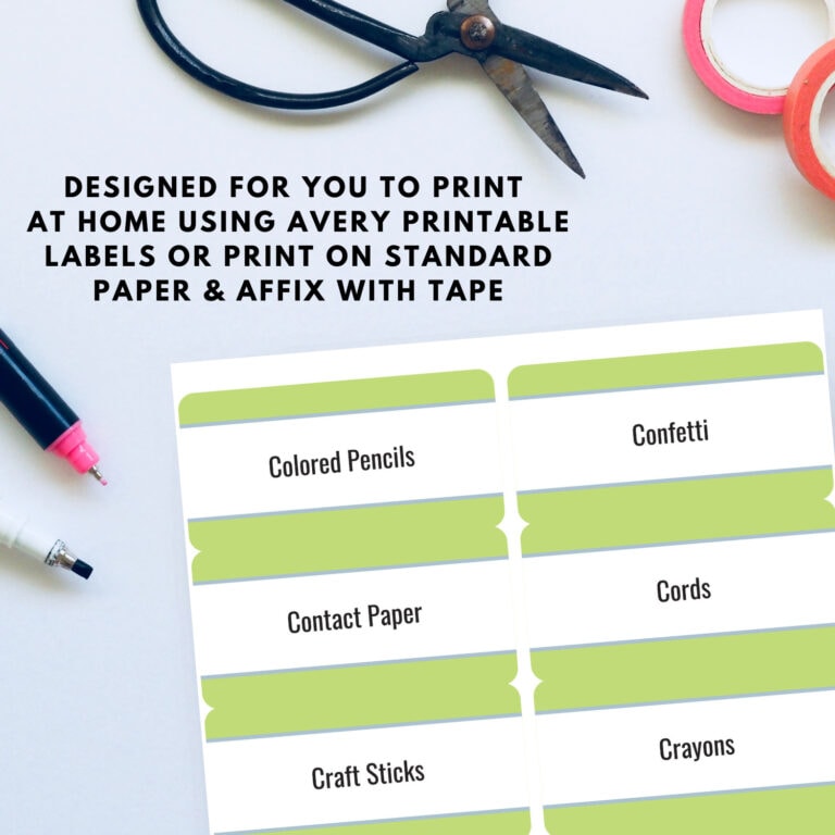 Craft Room Organization Labels By Clutter Keeper