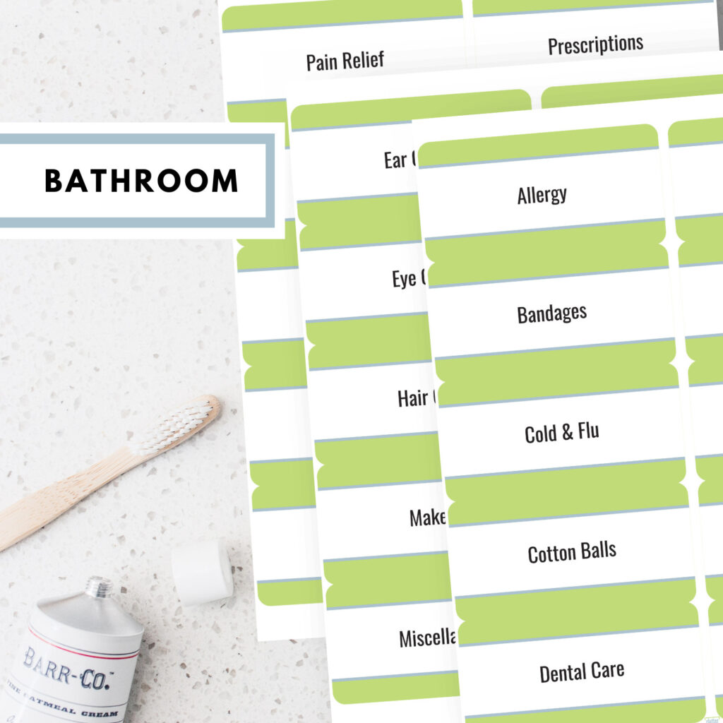 Home Organization Labels - The Rectangle Collection By Clutter Keeper