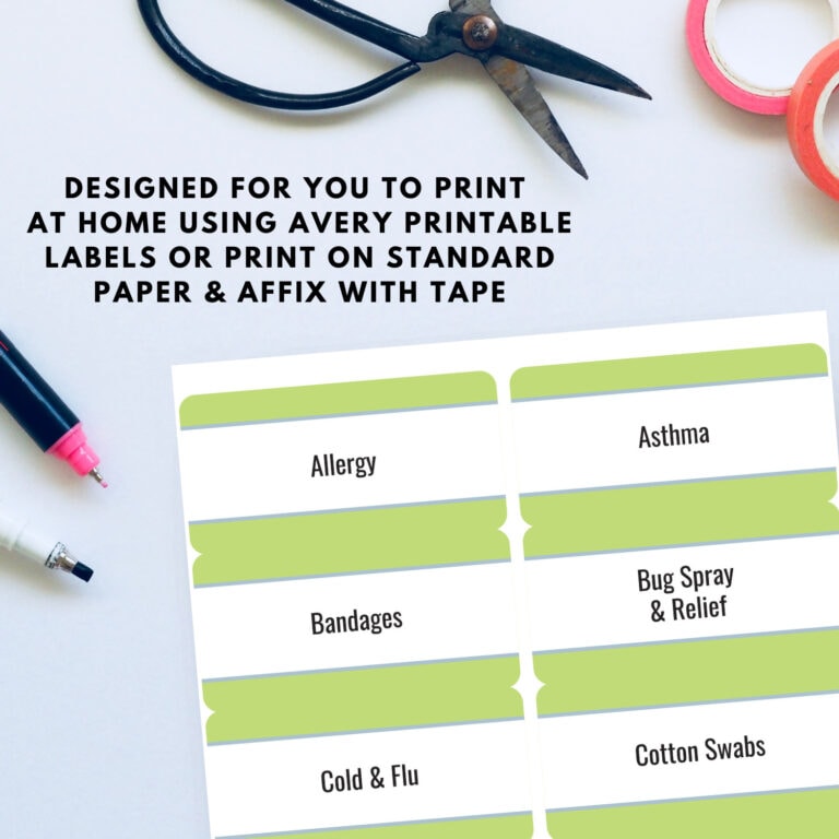 Home Organization Labels - The Rectangle Collection By Clutter Keeper