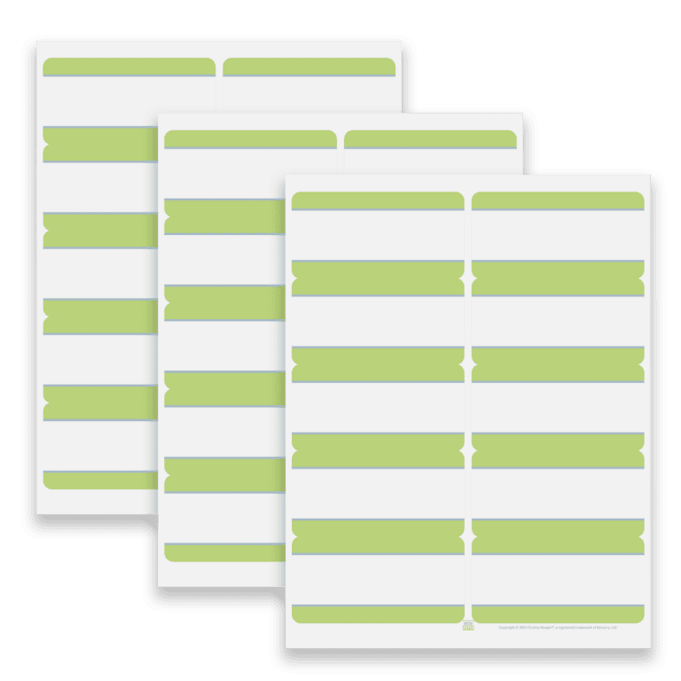 Rectangle - Blank Fillable Labels for Avery 8163 By Clutter Keeper