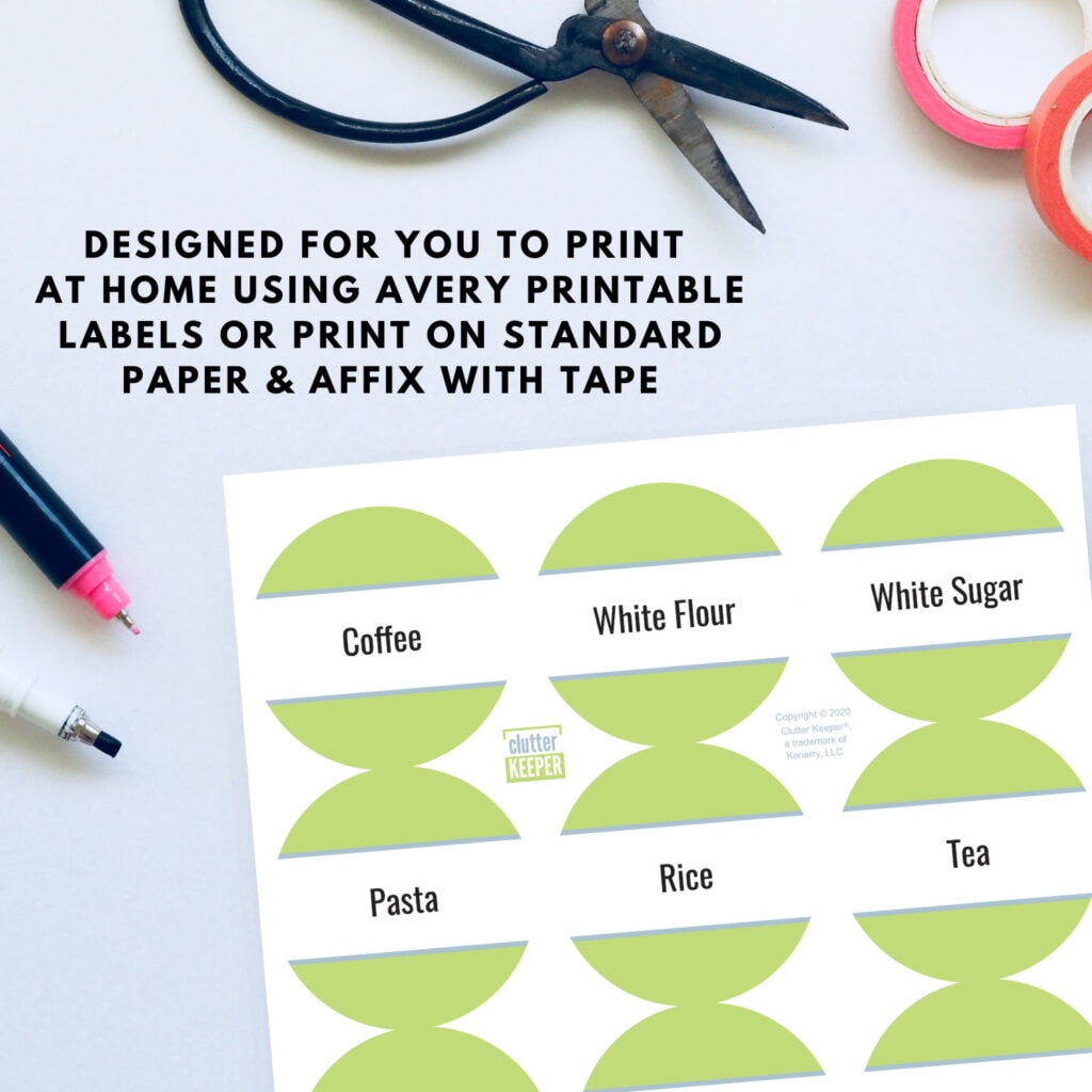 Kitchen Pantry Organization Labels By Clutter Keeper