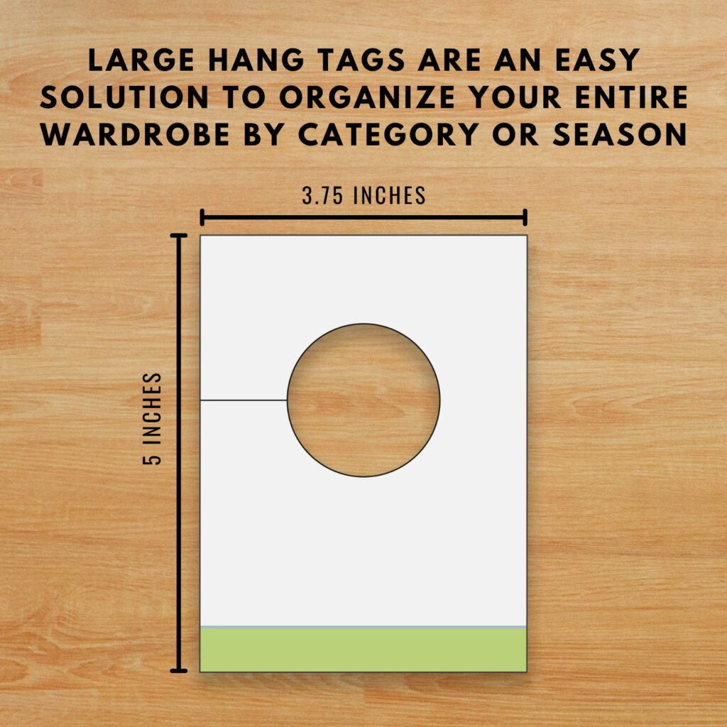 Closet Divider Hang Tags By Clutter Keeper